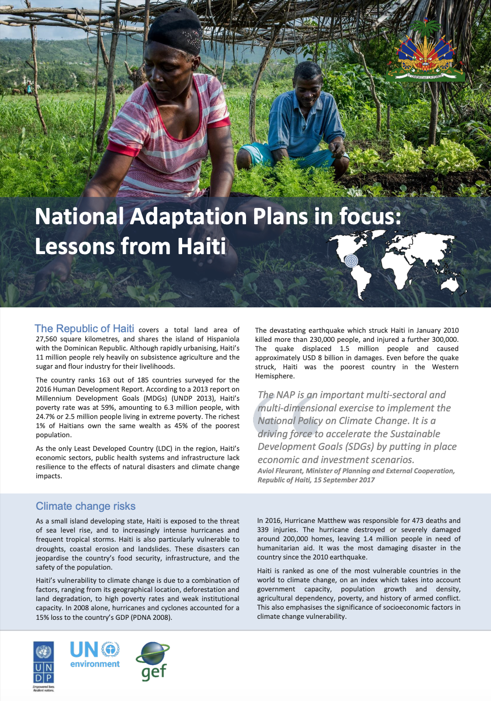 National Adaptation Plans in focus: Lessons from Haiti | UNDP Climate Change Adaptation